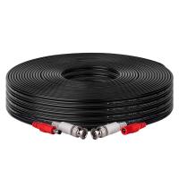 China RG59 Siamese CCTV Extension Cable 60ft BNC DC for 4K Analog Security Camera for sale