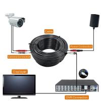 China RG59 Siamese CCTV Extension Cable 60ft BNC DC for 4K Analog Security Camera for sale