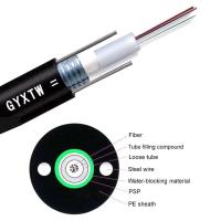 China 12 Core GYXTW Outdoor Fiber Optic Cable 8mm Diameter 2km Drum Direct Burial for sale