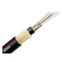 China ADSS Double Jacket Fiber Optic Cable 48 Core 200m 250m Span All Dielectric Self Supporting for sale