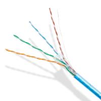 China HDPE Insulation FTP Cat5 LAN Cable 305m with Nylon Rip Cord for sale