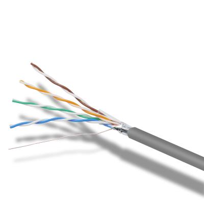 China 305m FTP Cat6 Ethernet Cable 23AWG Solid Copper Network Lan Cable Shielded for sale