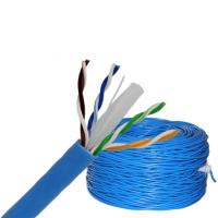 China OEM Blue Cat6 UTP Indoor Network Cable 24AWG 0.56mm Pure Copper LSZH Jacket 305m for sale