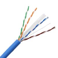 China OEM Blue Cat6 UTP Indoor Network Cable 24AWG 0.56mm Pure Copper LSZH Jacket 305m for sale