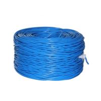 China OEM Blue Cat6 UTP Indoor Network Cable 24AWG 0.56mm Pure Copper LSZH Jacket 305m for sale