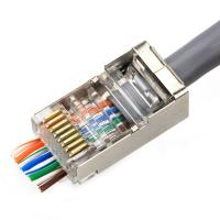 China Cat6 Network Cable Assembly STP FTP Shielded Gold Plated Contact Ethernet RJ45 for sale