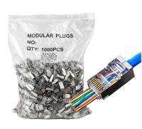 China Cat6 Network Cable Assembly STP FTP Shielded Gold Plated Contact Ethernet RJ45 for sale