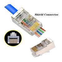 China Cat6 Network Cable Assembly STP FTP Shielded Gold Plated Contact Ethernet RJ45 for sale