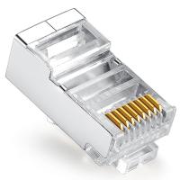 China Cat5e RJ45 Ethernet Connector FTP Shield 8P8C Network Plug UL 94V-0 for sale
