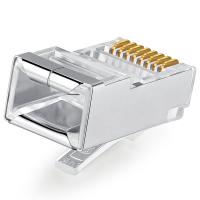 China Cat5e RJ45 Ethernet Connector FTP Shield 8P8C Network Plug UL 94V-0 for sale