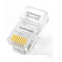 China Gold Plated RJ45 Cat5e UTP Modular Plug Connector 8P8C 24AWG 50μ for sale