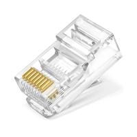 China Ethernet Cat5 Cat6 8P8C RJ45 Connector Male UTP Unshielded Toolless Crystal Head Modular Plug 22AWG 24AWG for sale