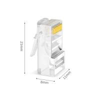 China Ethernet Cat5 Cat6 8P8C RJ45 Connector Male UTP Unshielded Toolless Crystal Head Modular Plug 22AWG 24AWG for sale