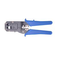 China Network Wire Stripper Pliers 8P6P Crimping Tool Carbon Steel PVC Handle for RJ45 RJ11 for sale