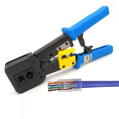 China EZ Network Cable Crimping Tool RJ45 RJ11 RJ12 Through Hole Plier 8P8C for sale