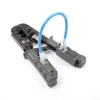 China Multifunctional Network Cable Wire Stripper Crimping Tool 190mm with Cable Tester RJ45 RJ11 for sale