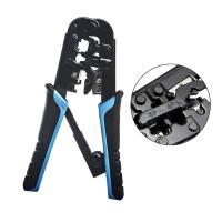 China Through Hole RJ45 Crimping Plier 8P8C Network Cable Wire Stripper Automatic Cutting Tool for Cat5E for sale