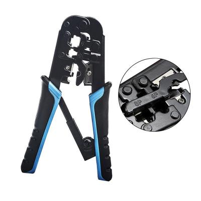 China Through Hole RJ45 Crimping Plier 8P8C Network Cable Wire Stripper Automatic Cutting Tool for Cat5E for sale