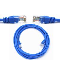 China 3m Cat5e UTP Ethernet Patch Cord Network Cable Blue PVC 4 Pair for sale