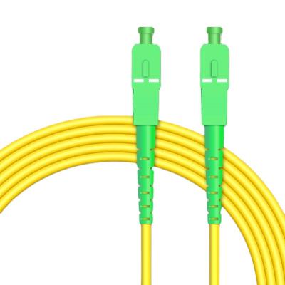 China SC APC to SC APC Singlemode Simplex 3m LSZH Fiber Optic Patch Cord ≤0.3dB for sale