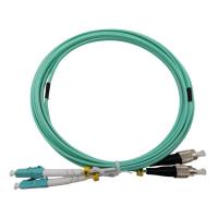 China OM3 LC UPC to FC UPC Duplex Patch Cord 2.0mm LSZH 10G Multimode Fiber Optic Cable for sale