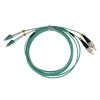 China OM3 LC UPC to FC UPC Duplex Patch Cord 2.0mm LSZH 10G Multimode Fiber Optic Cable for sale