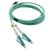 China OM3 LC UPC to FC UPC Duplex Patch Cord 2.0mm LSZH 10G Multimode Fiber Optic Cable for sale