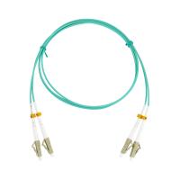 China FTTH OM3 LC-LC-UPC 3mm 1m Duplex Fiber Optic Patch Cord LSZH for sale
