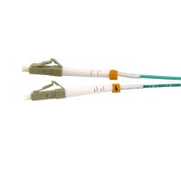 China FTTH OM3 LC-LC-UPC 3mm 1m Duplex Fiber Optic Patch Cord LSZH for sale