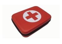 China First Aid Custom EVA Case Red Waterproof Smooth PU Fabric 220*170*68 MM with Handle for sale