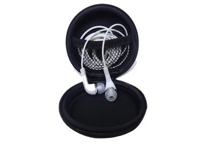 China Round Hard Headphone Carry Case Semi Waterproof Ballistic Nylon 1680D for sale