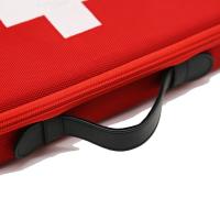 China Custom Red EVA First Aid Case with PU Carrying Handle and Embroidery Logo for sale