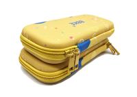 China Yellow Color Zipper Closure Hard Shell Pencil Box Custom Cartoon Printing for sale