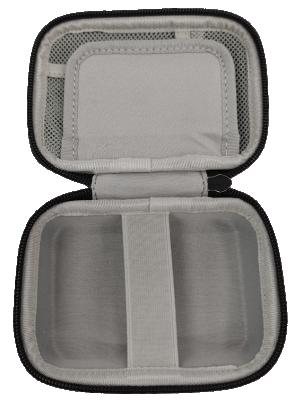 China Waterproof Small Headphone Earbud Carrying Storage Pouch Black Eva Mini Earphone Charging Case With Zipper Custom for sale