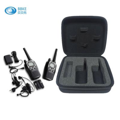 China Custom PU Leather EVA Tool Case Intercom Package With Soft Lining Layer for sale