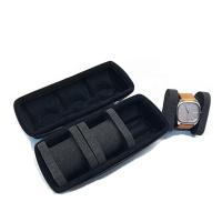 China Custom PU Leather EVA Watch Travel Case 3.5x3.5x8.5 Inch 6mm Thick Foam Insert for sale