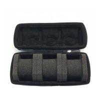 China Custom PU Leather EVA Watch Travel Case 3.5x3.5x8.5 Inch 6mm Thick Foam Insert for sale
