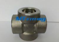 China JS B0203 Forged High Pressure Pipe Fittings Welded Cross F321 / 317L Stainless Steel Socket for sale