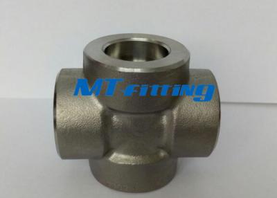 China JS B0203 Forged High Pressure Pipe Fittings Welded Cross F321 / 317L Stainless Steel Socket for sale