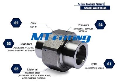 China ASME B16.11 F347 Stainless Steel Union Forged High Pressure Pipe Fittings Socket Welded for sale