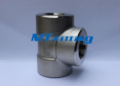 China ASME B16.11 F304L F316L Stainless Steel Socket Welded / Threaded Tee for sale