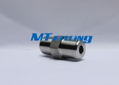 China ASTM A182 Forged High Pressure Pipe Fittings F304L / 316L Threaded Hex Nipple for sale