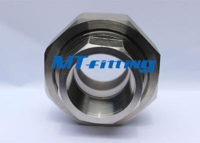 China Threaded Forged High Pressure Pipe Fittings F304 / 304L 1/2 inch 3000LBS Stainless Steel Union for sale