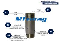 China ASTM A106 F317L Forged High Pressure Stainless Steel Pipe Fittings / Threaded Pipe Nipple for sale
