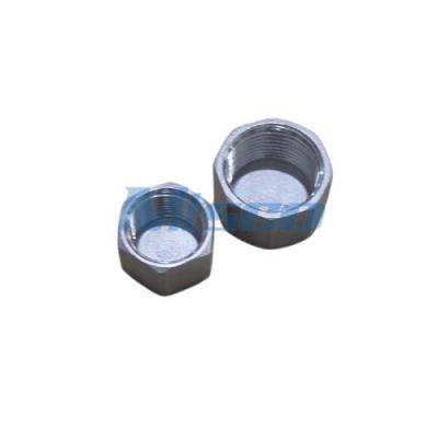 China Hex Cap 1'' 304 Male Female Thread Connection Casting Pipe Fittings SR Polish for sale