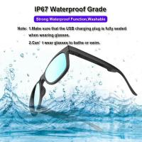 China 2018 New Fashion bluetooth sunglasses wireless headphones bone conduction glasses for sale