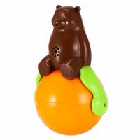 China Speakers Tumbler Cute Pet Toys Sound And Light Ball Bear 4.2V With Led Light for sale