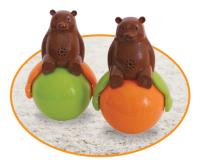 China Speakers Tumbler Cute Pet Toys Sound And Light Ball Bear 4.2V With Led Light for sale
