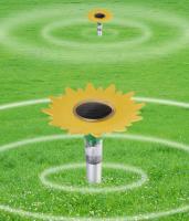 China Artificial flower solar ultrasonic mice repeller sonic wave durable anti snake device for sale