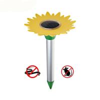 China Artificial flower solar ultrasonic mice repeller sonic wave durable anti snake device for sale